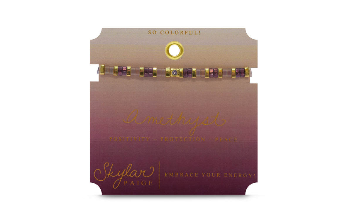 Skylar Paige Amethyst February So Colorful Tila Bracelet Stia Jewelry