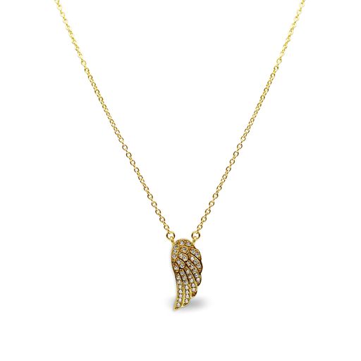 Single Angel Wing Necklace (Gold) – Stia Jewelry