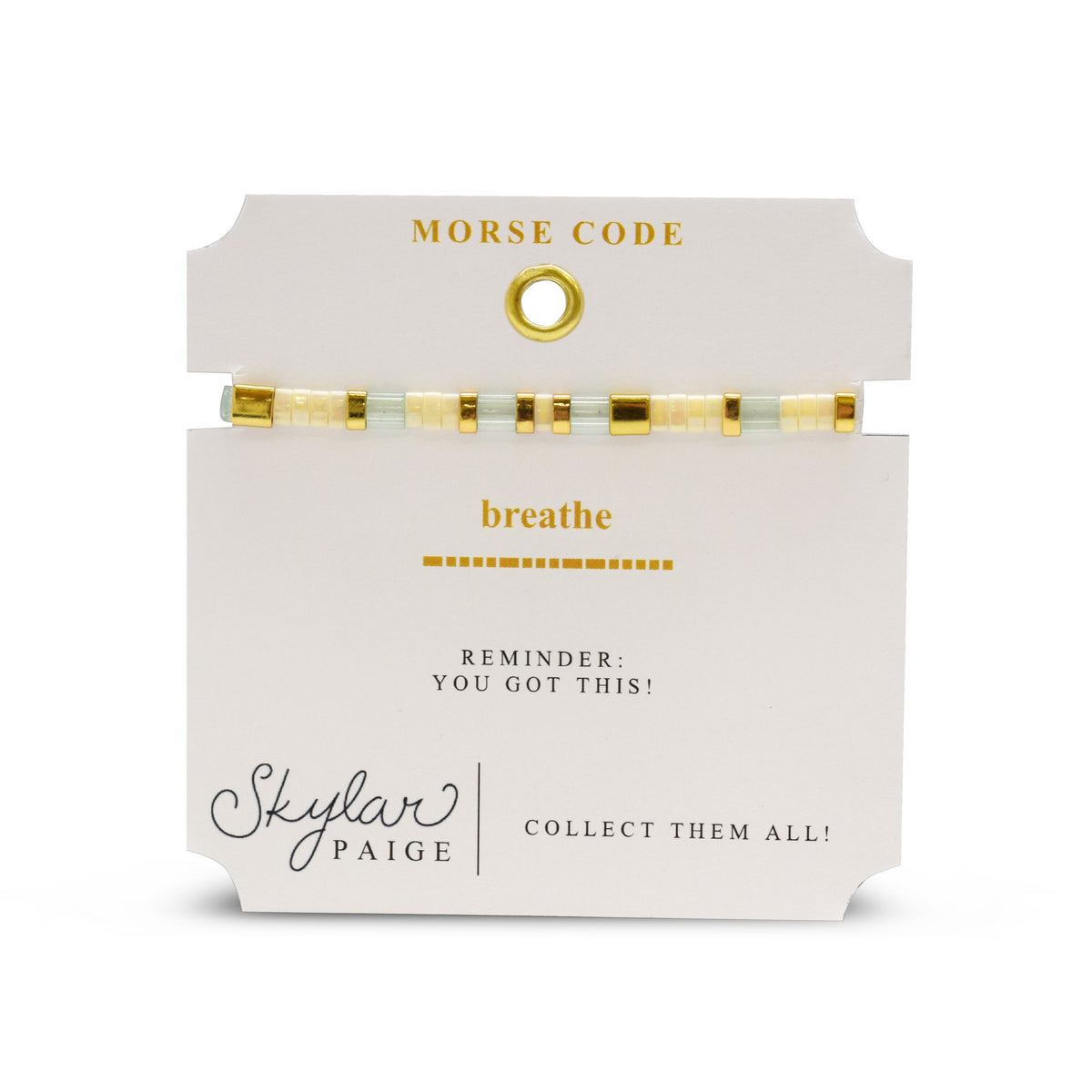 Skylar Paige - BREATHE - Morse Code Tila Beaded Bracelet - Mint To Be ...